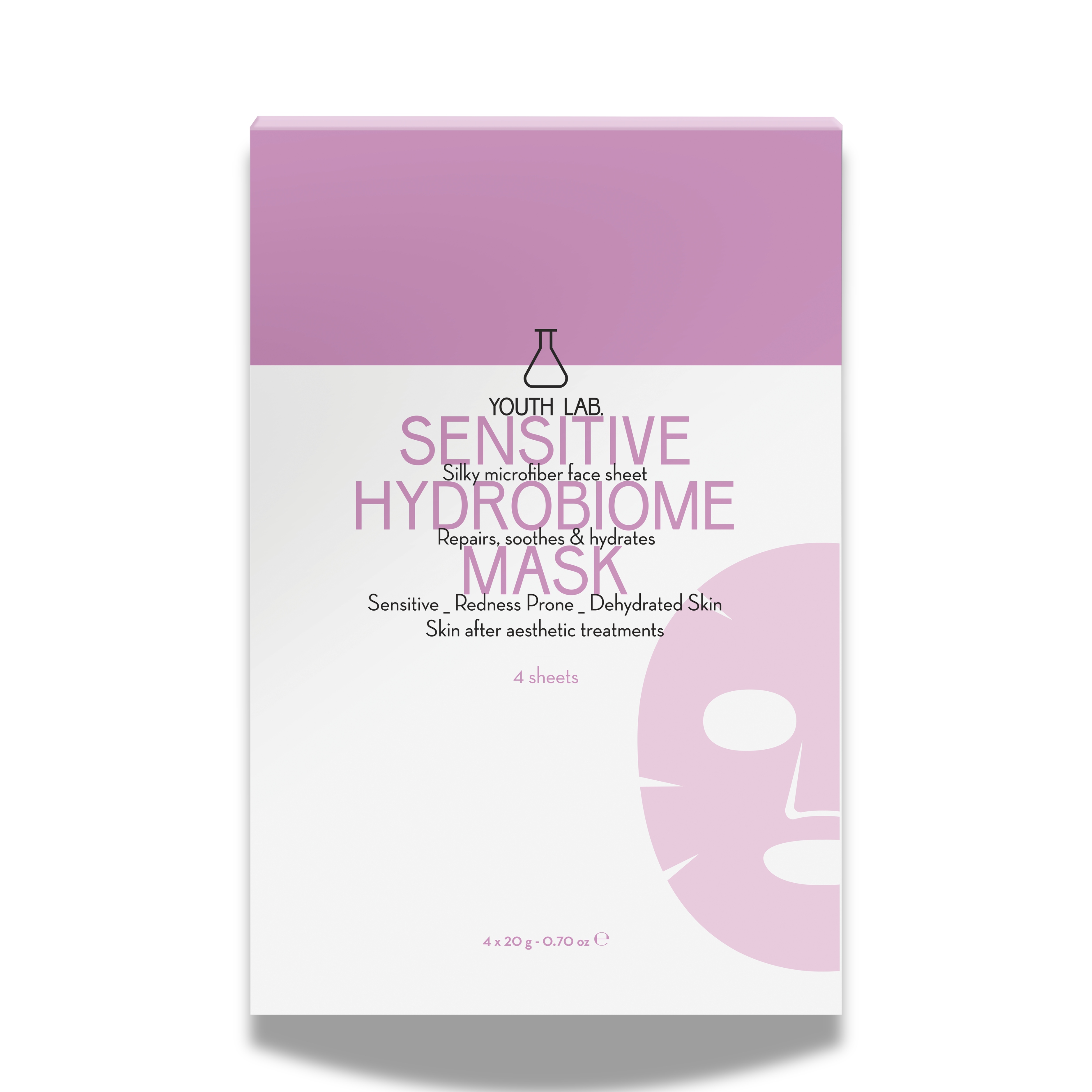 SENSITIVE HYDROBIOME SHEET MASK- CARTON WITH 4PCS. | YOUTH LAB.
